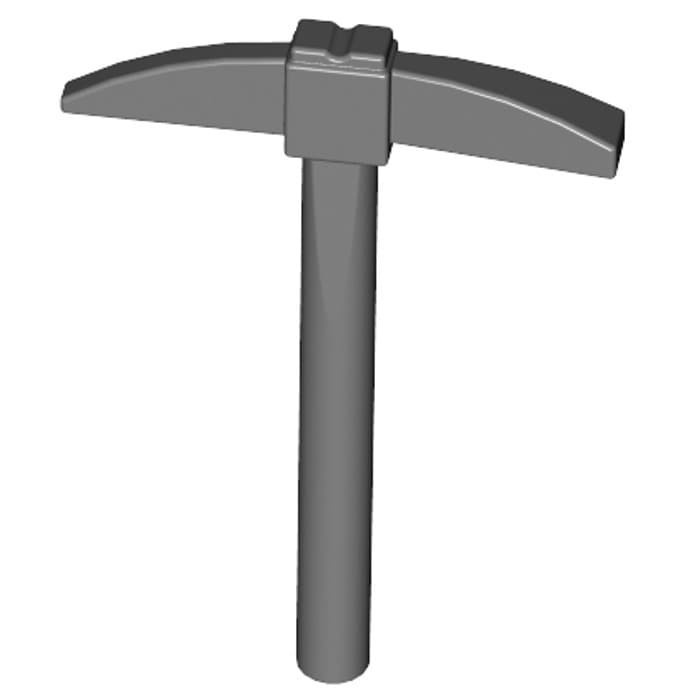 Jual PROMO LEGO Dark Stone Gray Minifig Pickaxe (3841) | Shopee Indonesia