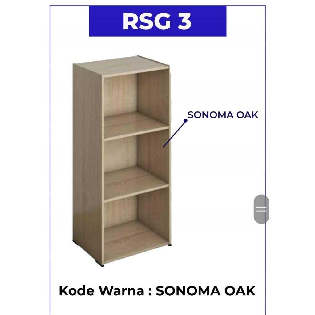 Jual KINGDOM - RSG 3 | Rak Buku | Rak Serbaguna Bahan Partikel Board 3 Susun | Rak Susun ...