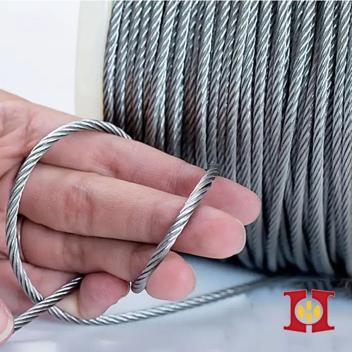 Jual Wire Rope Kabel Kawat Tali Seling Sling Baja 6x7 FC Galvanized Steel | Shopee Indonesia