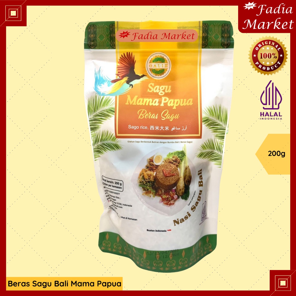 Jual Beras Sagu Galih Mama Papua Nasi Sagu Bumbu Bali Bebas Gula 200g ...