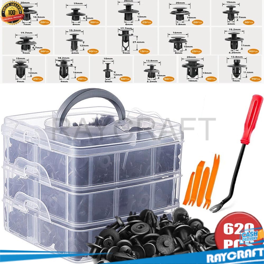 Jual OTOHEROES Baut Rivet Mobil Universal Push Pin Fasteners Clip 620 ...