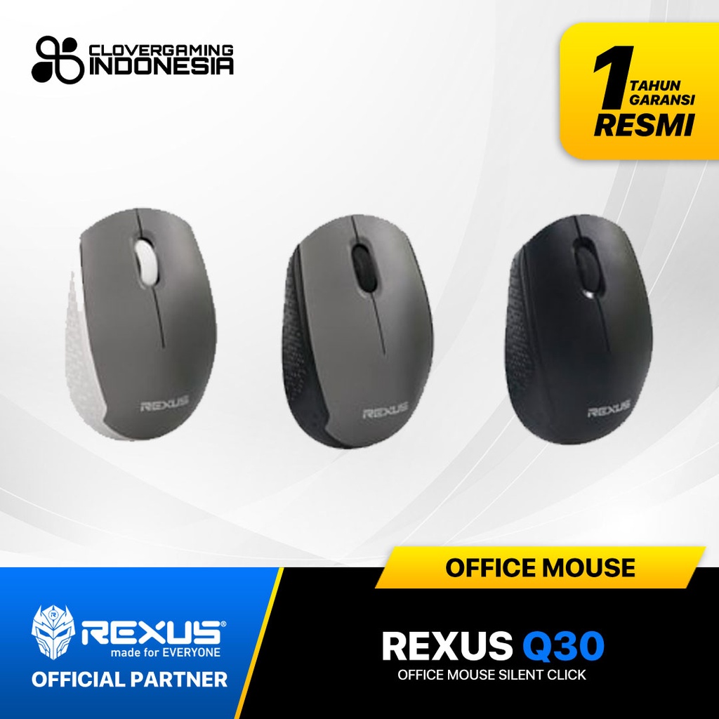 Jual Rexus Q30 Silent Click Mouse Wireless Office | Shopee Indonesia