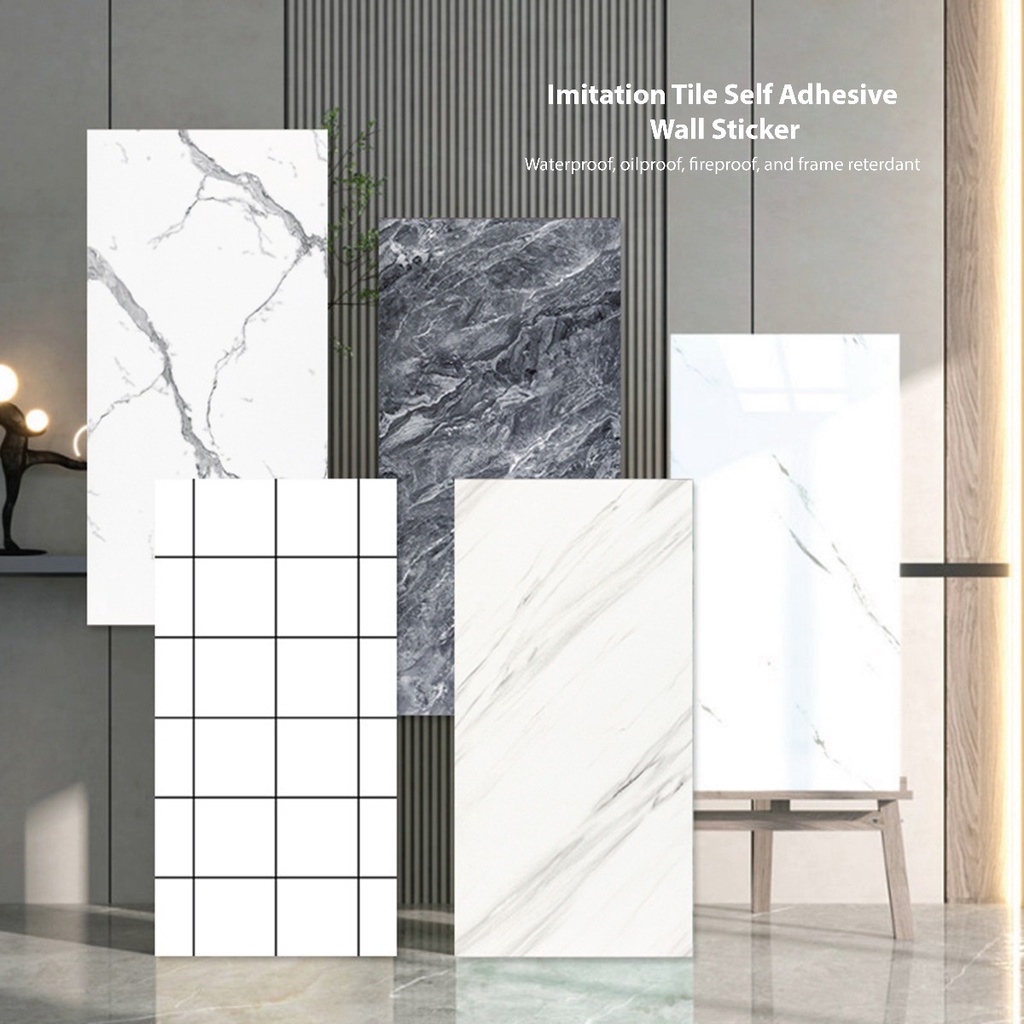 Jual Wallpaper Dinding Marble Vinyl 30cm x 60cm Sticker Lantai Marbel ...