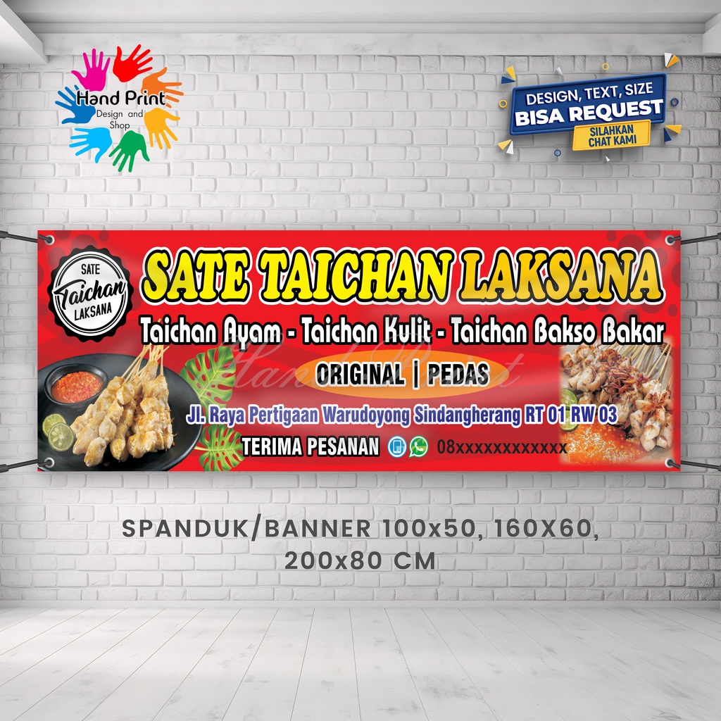Jual Spanduk Banner MMT Soto Lamongan Sate Taichan Ayam Street Food ...