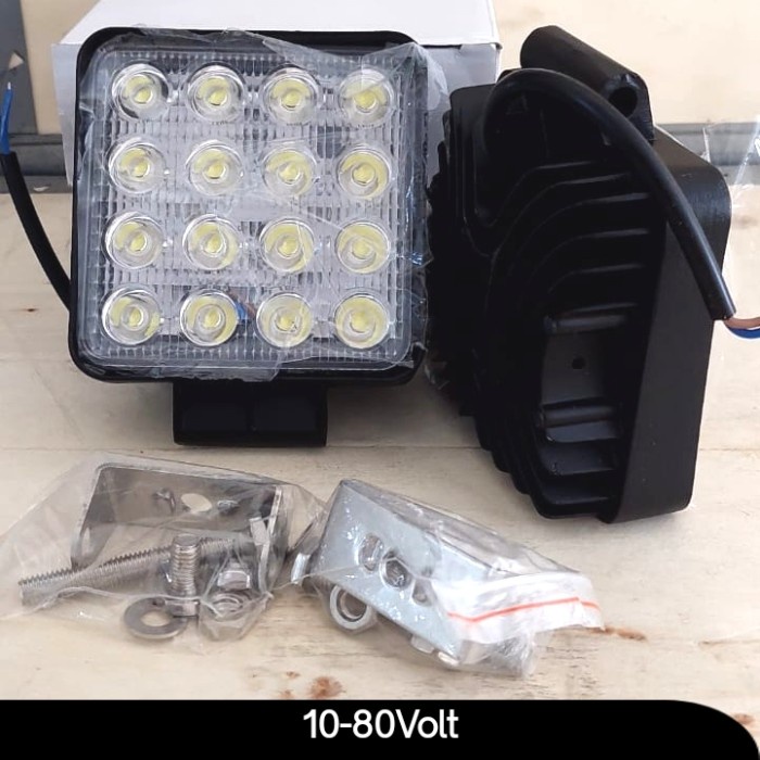 Jual Lampu LED 16 Mata 10volt-80volt Lampu Sorot 24volt Excavator Bus ...