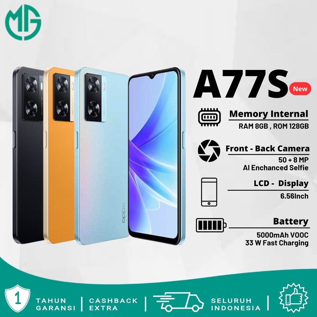 Jual Handphone Smartphone Hp A77S 4G 8/128 GB Smartphone New Series ...