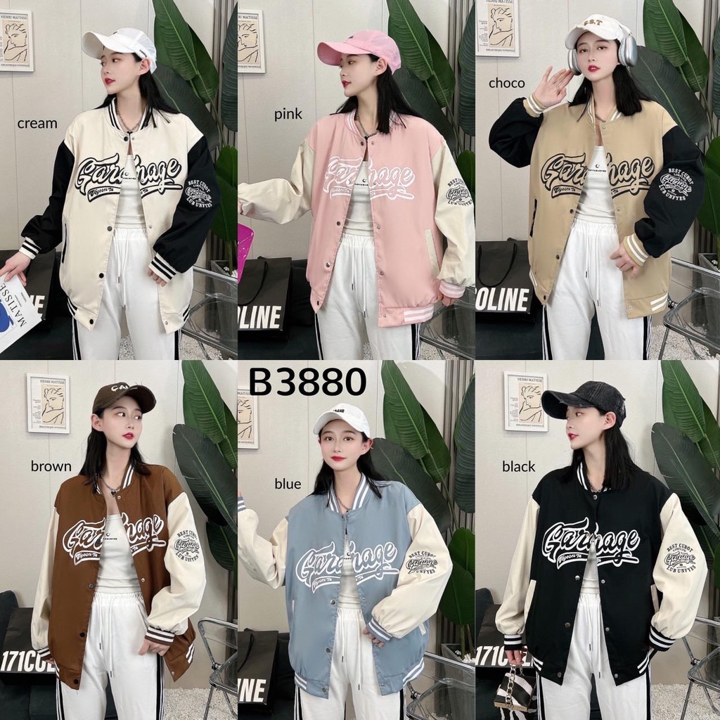 Jual [FG] Garage Baseball Oversize Jacket B3880 | Shopee Indonesia