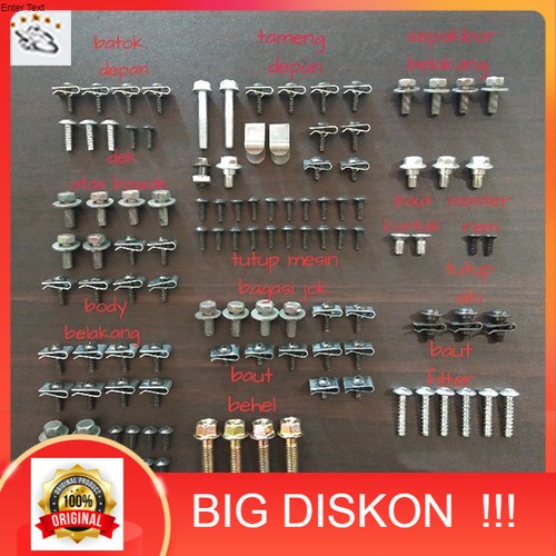 Jual Full Set Baut Full Body Motor Honda Beat Fi Injeksi Lengkap ...