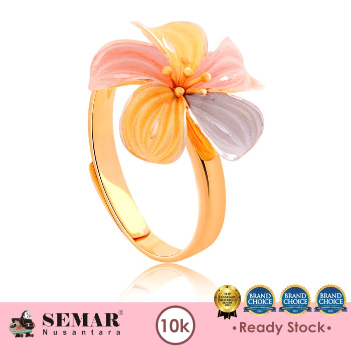 Jual Cincin Emas Classic Nemesia Flower Gold 10K Semar Nusantara ...