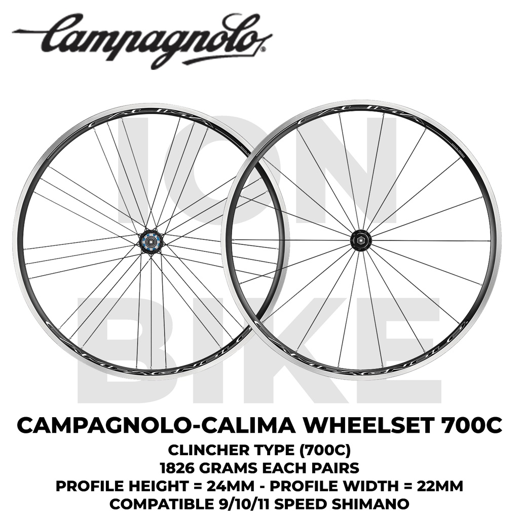 Jual Wheelset Campagnolo Calima 700c Clincher 700 c HG11 Wheel Set ...
