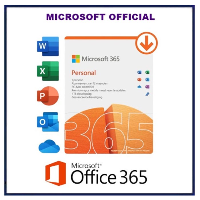 Jual ORIGINAL Microsoft Office 365 PERSONAL Subscription for 1 User 1 ...