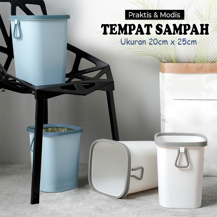Jual Tempat Sampah Minimalis Tong Sampah Bentuk Kotak Multifungsi Bisa ...