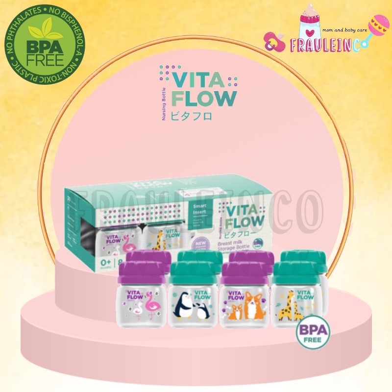 Jual *FRAULEINCO* VitaFlow Vita Flow Botol Asi - 60ml isi 8pcs / 140ml isi 4pcs / Botol ...