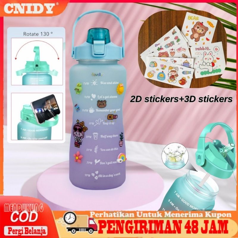 Jual 【COD】Botol Minum 2 Liter Botol /Viral Botol Pelangi Motivasi ... Jual 【COD】Botol Minum 2 Liter Botol /Viral Botol Pelangi Motivasi ...