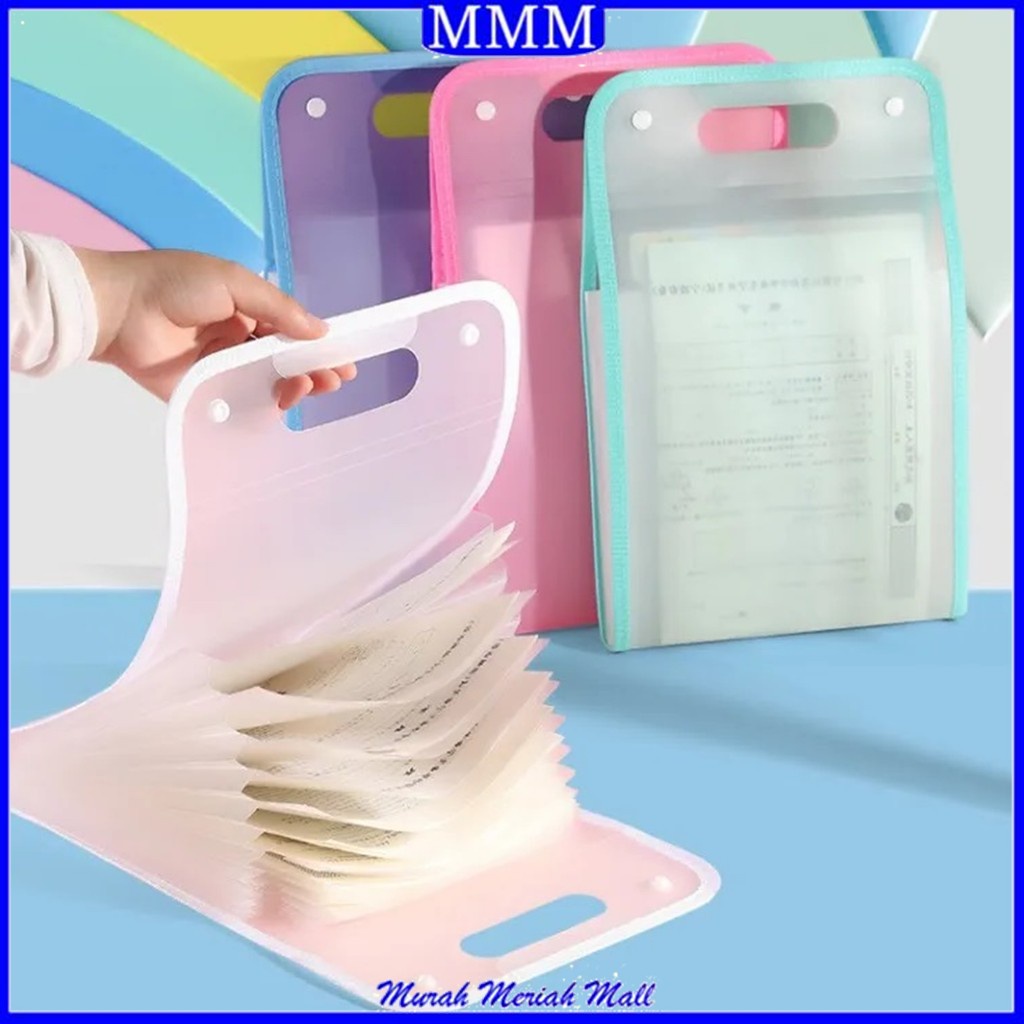 Jual MMM Tas file Handle Warna Transparan Anti Air Multi Layer Folder ...