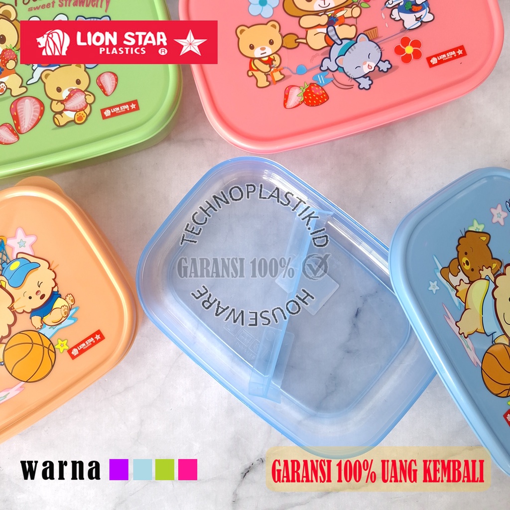 Jual LION STAR Tempat Makan Jessy Lunch Box Sekat 2 Kotak Makan Anak ...