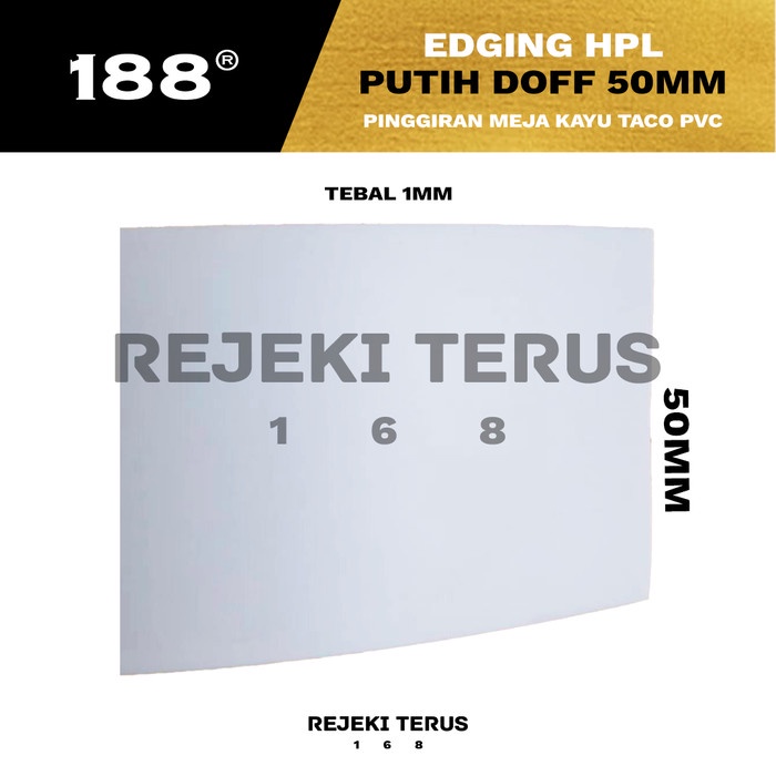 Jual Edging HPL 188 Putih White Doff - Pinggiran Meja Kayu Taco PVC ...