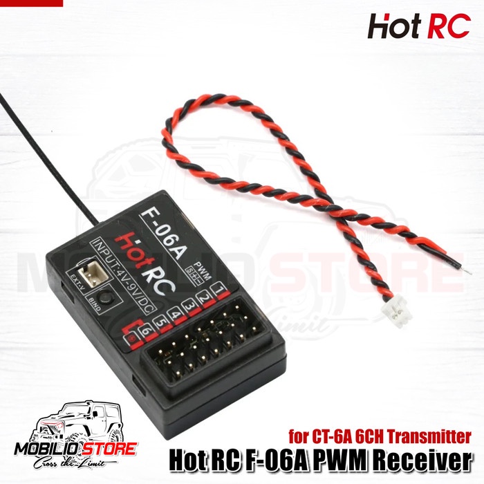 Jual HotRC CT-6A 4-9V 2.4GHz 6CH Transmitter with F-06A PWM Receiver ...