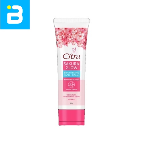 Jual Citra Facial Foam Sakura Glow Brightening 100G | Shopee Indonesia