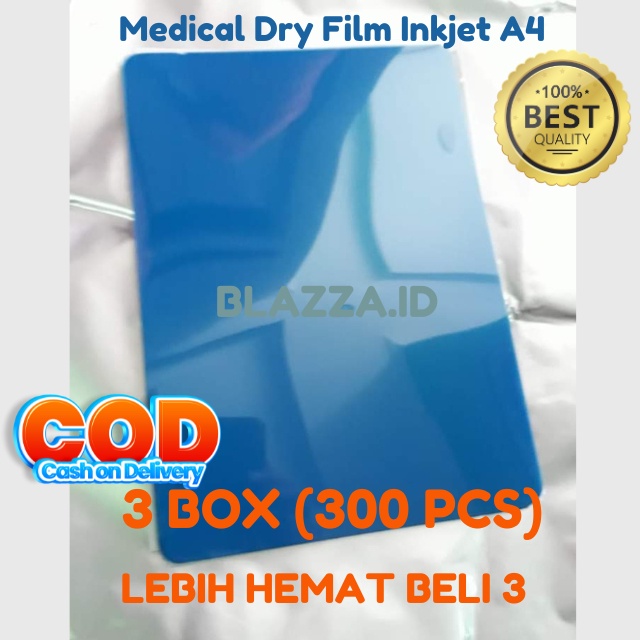 Jual Medical Dry Film Premium Radiology Rontgen X-Ray Blue Inkjet - A4 ...