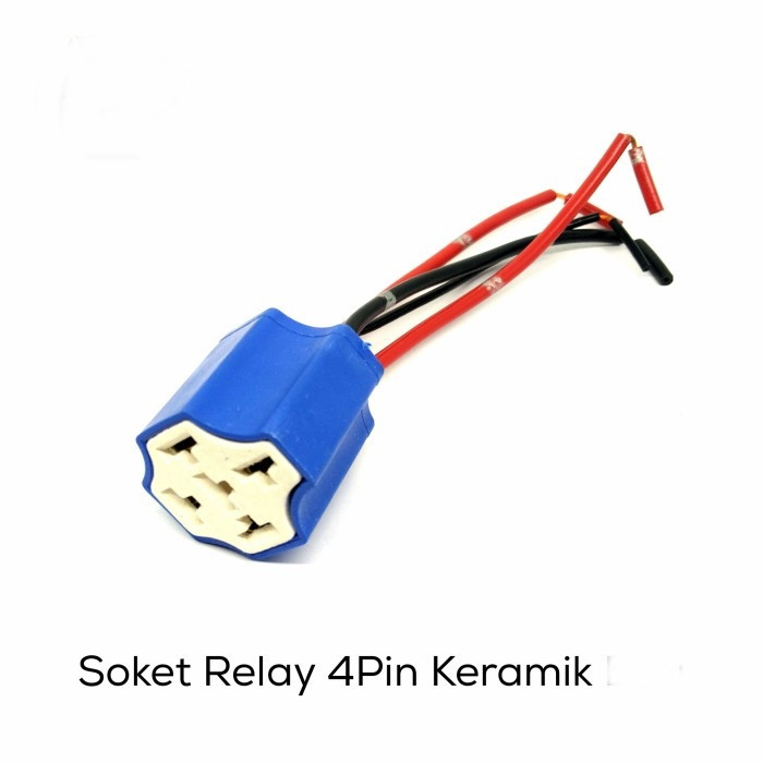 Jual Socket Cable Relay Ceramic / Soket kabel Rumah Relay Keramik Kaki 4 Pin Untuk Klakson ...