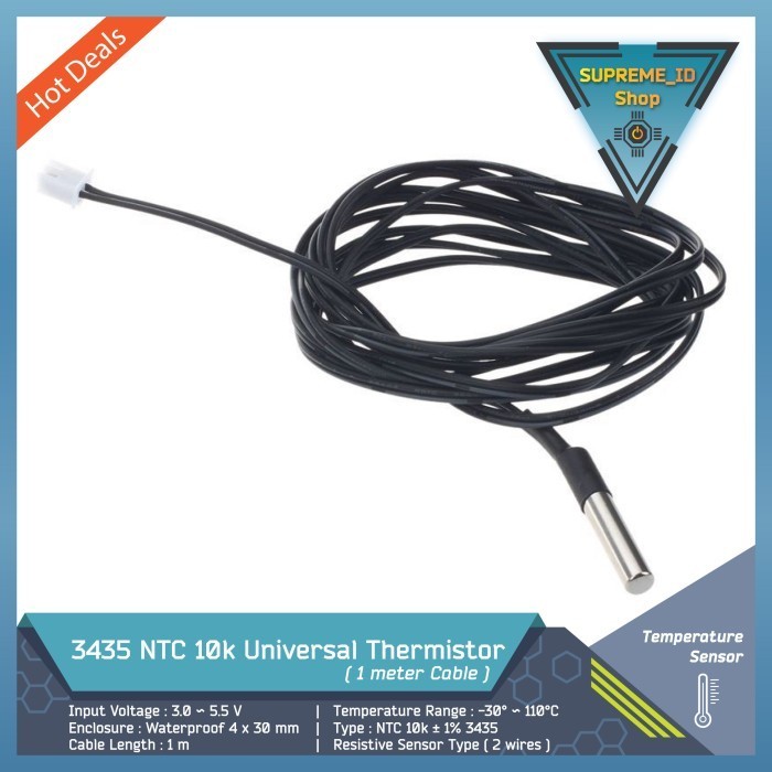 Jual 3435 NTC 10k Universal Thermistor Temperature Sensor | Shopee Indonesia
