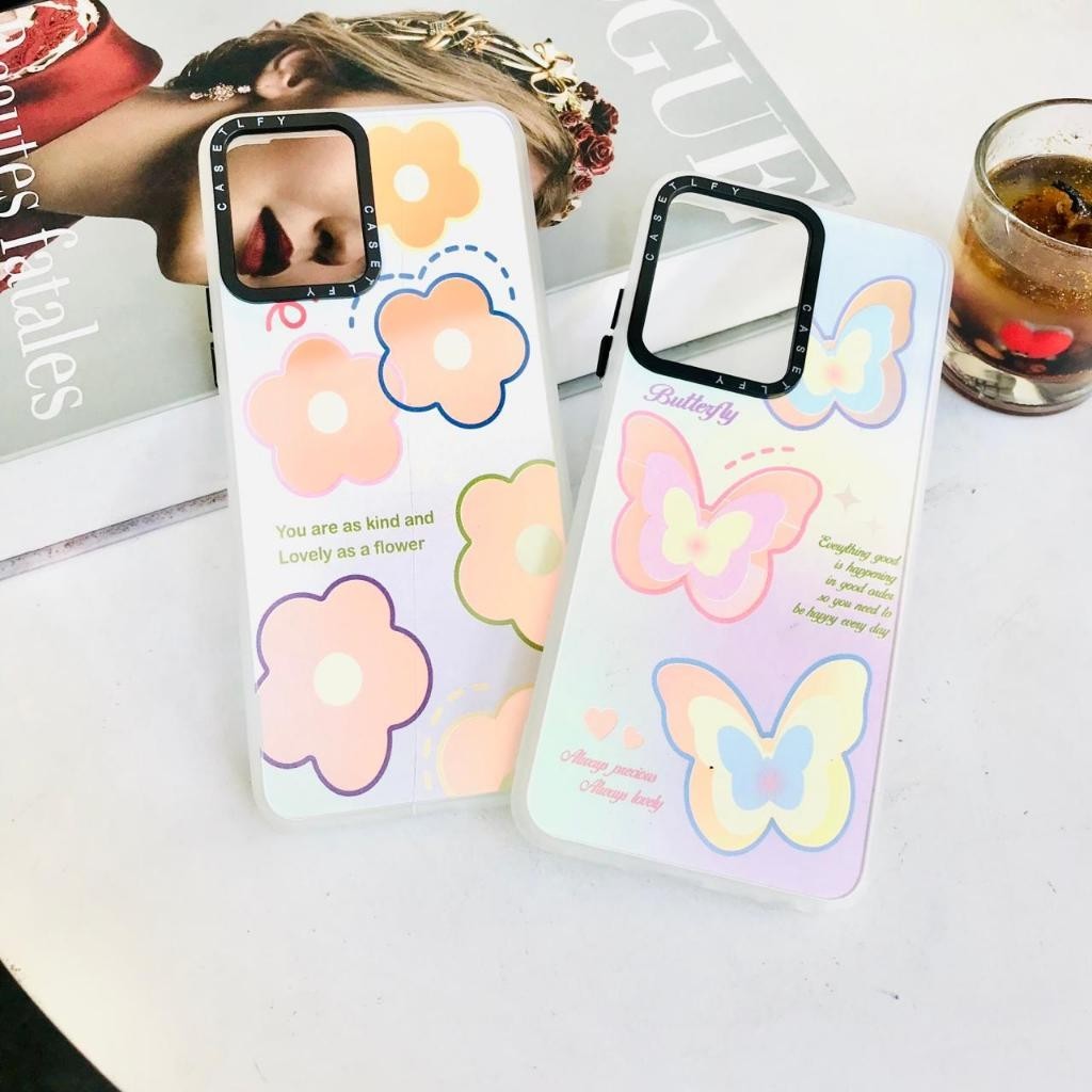Jual So Cool Butterfly and Flower Hologram Premium Printing case oppo ...