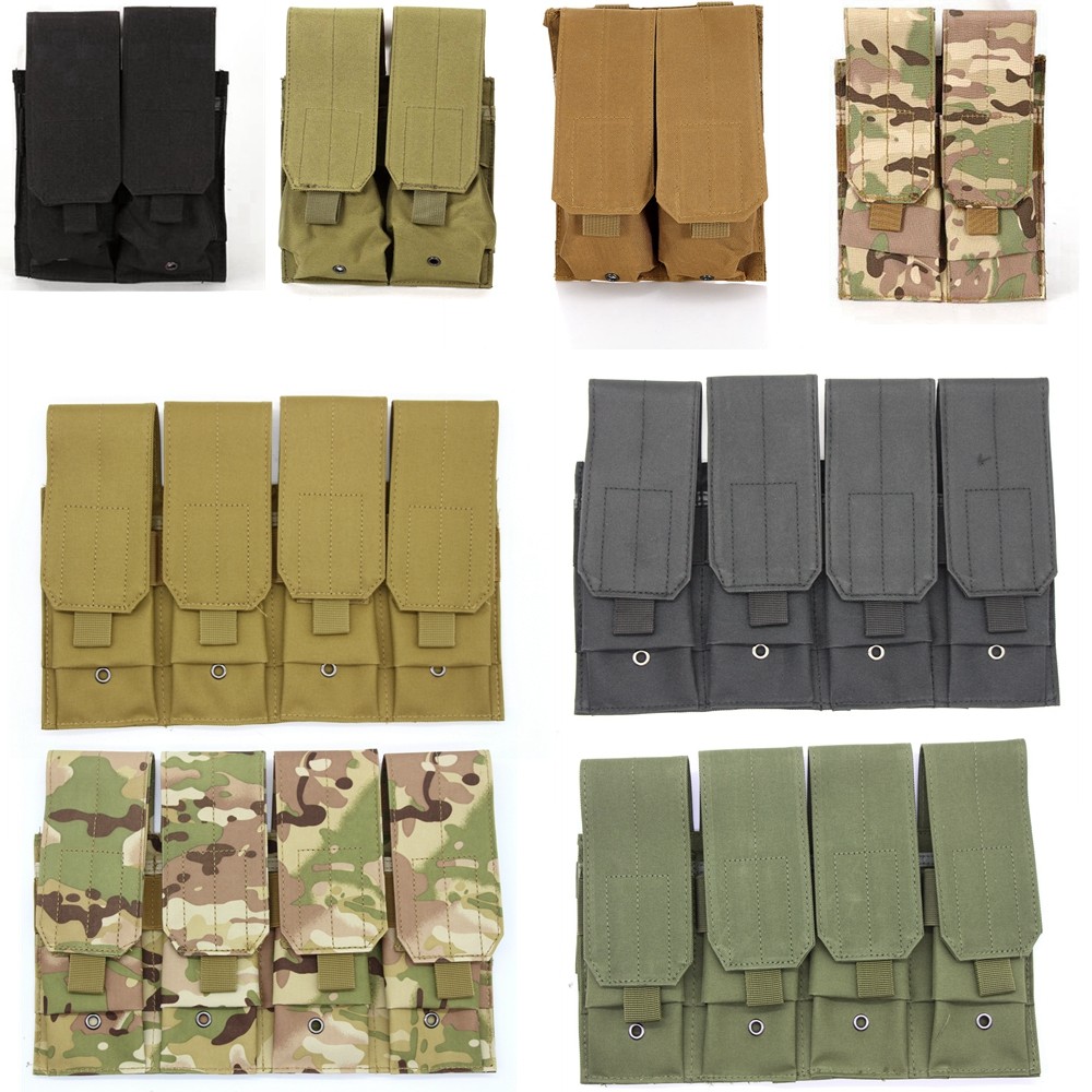 Jual Tactical Four Magazine Pouch Single Double Triple Magazine Bag for ...
