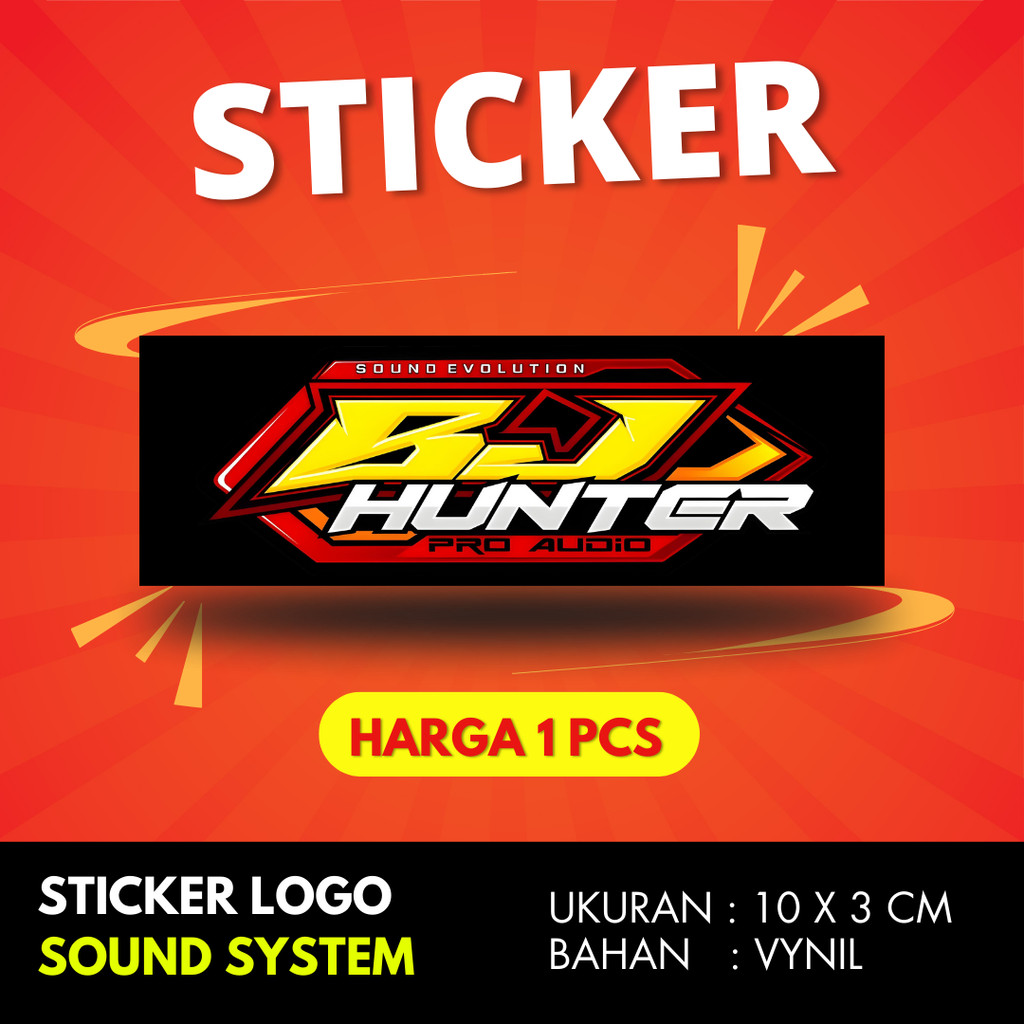 Jual Sticker sound system BJ HUNTER AUDIO BAHAN VYNIL ANTI AIR PREMIUM | Shopee Indonesia