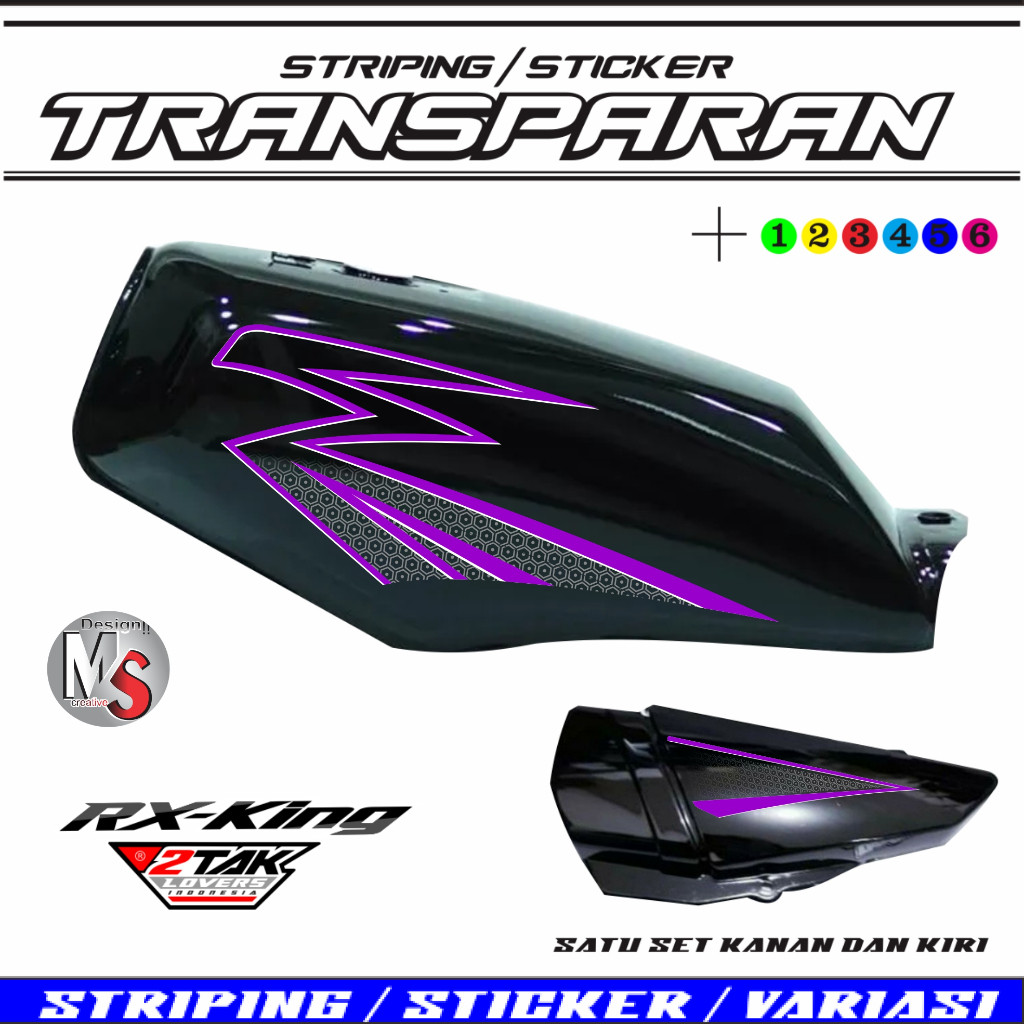 Jual lis stripping sticker rx king variasi transparan custom terbaru ...