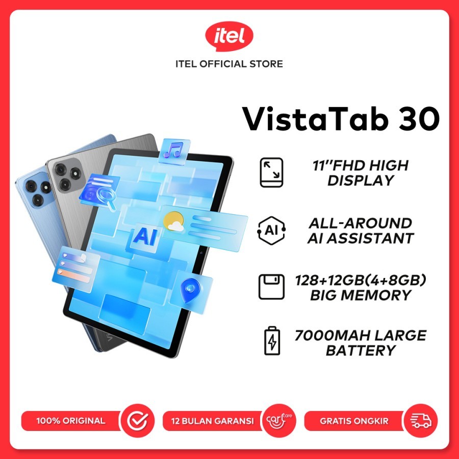 Jual ITEL VistaTab 30 Tablet- 12GB(4+8)/128GB - 11" FHD+ IPS Display ...