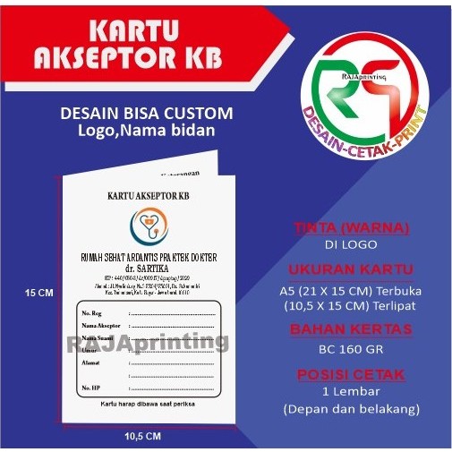 Jual Cetak Kartu KB/Buku KB Custom/Kartu Bidan/Kartu KB Custom | Shopee ...