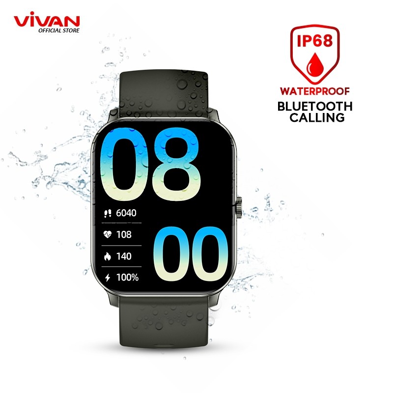 Jual VIVAN Smartwatch VWF18 | Waterproof IP68 | 100+ Sports Mode ...