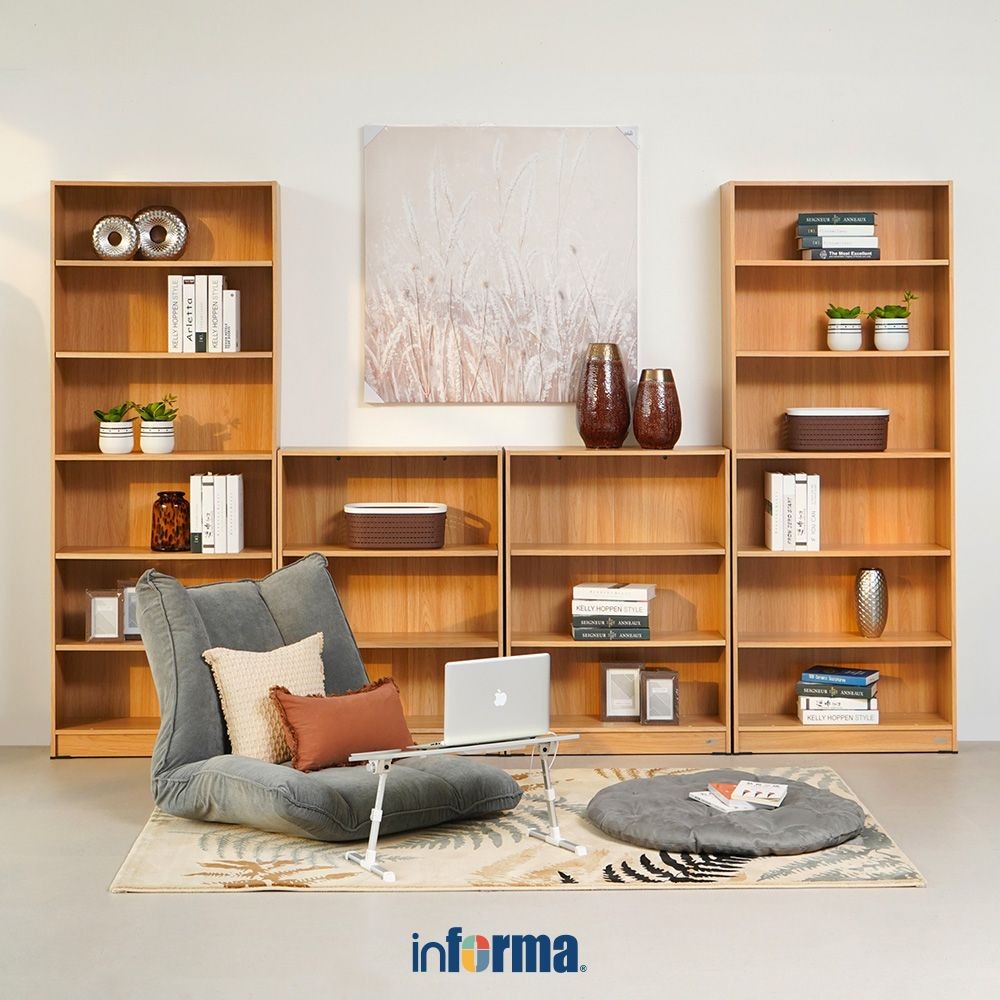 Jual Informa Pablo Rak Buku 6 Tingkat - Cokelat Oak Bookshelf Books ...