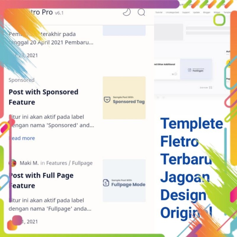 Jual Beli 1 Gratis 1 Templete Bloger Template Fletro Pro Original ...