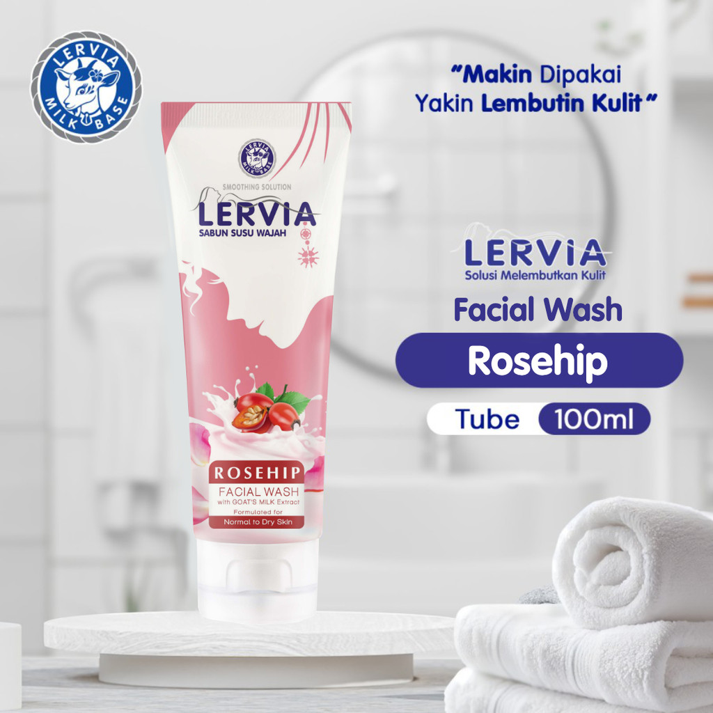 Jual [Buy 1 Get 1] LERVIA Facial Wash Rosehip Tube 100mL | Shopee Indonesia