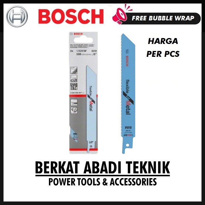 Jual BOSCH S922BF Mata Gergaji Sabre Saw Reciprocating Blade Metal Plat ...