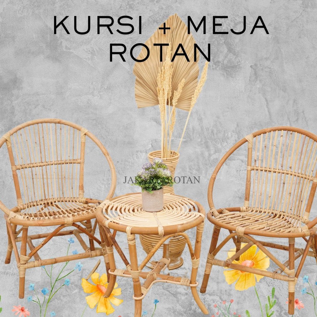 Jual Set Kursi & Meja Rotan Kulit Asli Berkualitas Premium – Solusi ...
