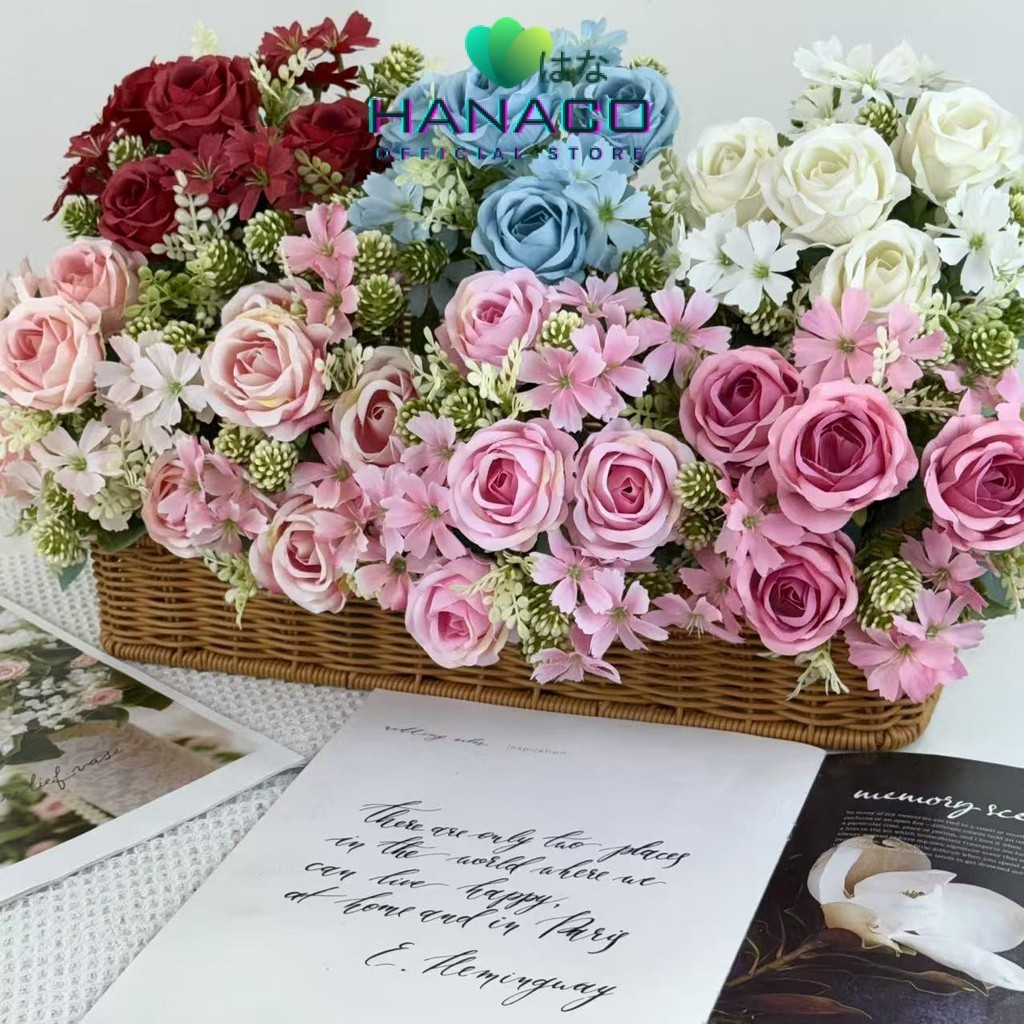 Jual HANACO - Bouquet bunga BKT 1019 MILO 7Cbg Bunga Mawar Artifisial ...