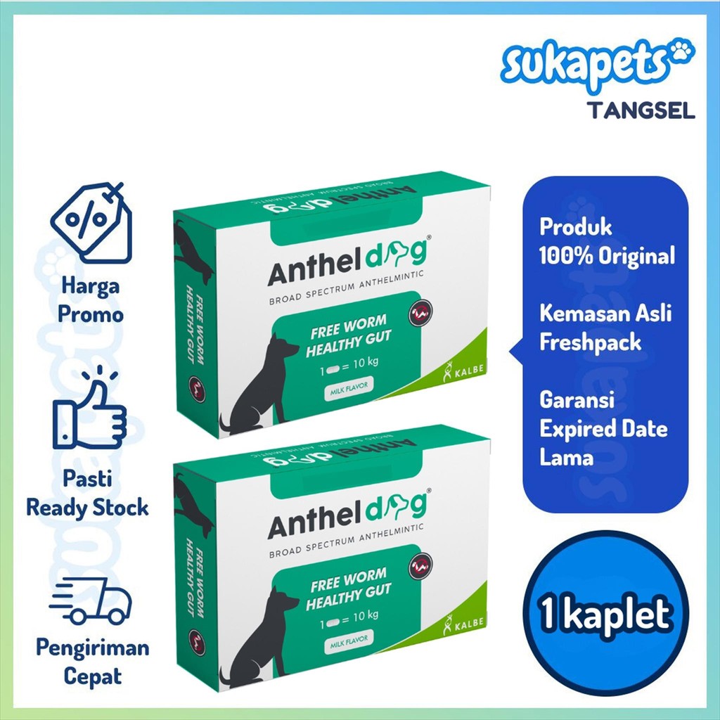 Jual Anthel Dog by Kalbe Obat Cacing Anjing 1 Tablet | Shopee Indonesia