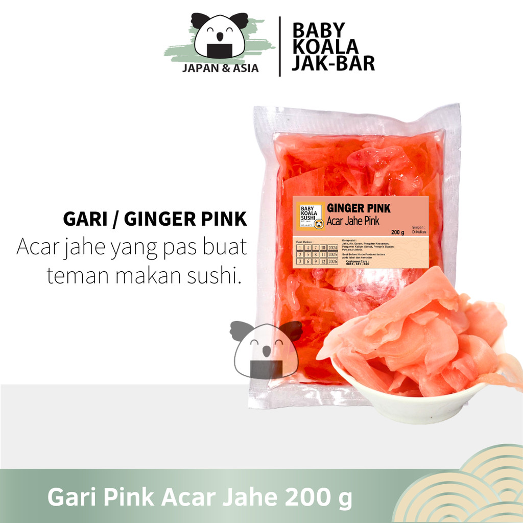 Jual GARI PINK & BENI SHOGA Acar Jahe Pink 200 g Halal │ Gary Import ...
