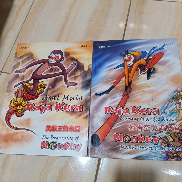 Jual buku cerita anak raja kera sakti 3 bahasa berwarna jilid 1 dan 2 ...