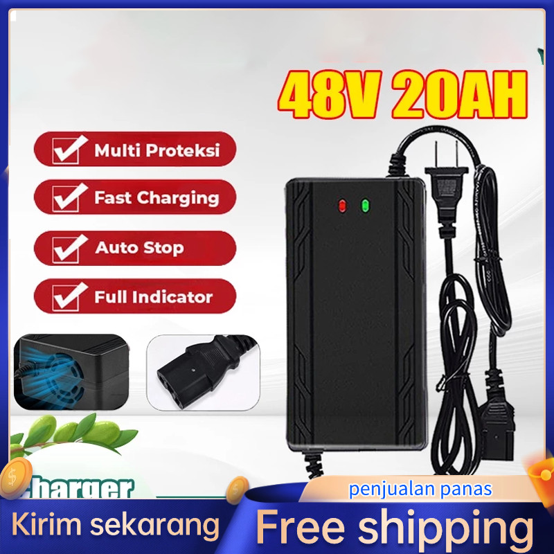 Jual Charger Sepeda Listrik 48V 12AH 20AH Charger Aki Battery Sepeda Listrik Universal Charger ...