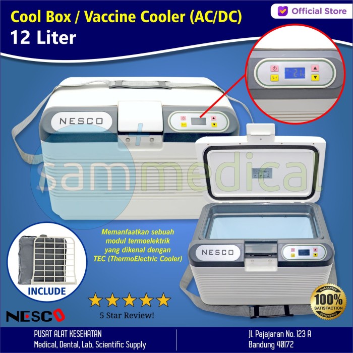 Jual Nesco Cool Box - Vaccine Cooler - Box Vaksin 12 Liter ACDC ...