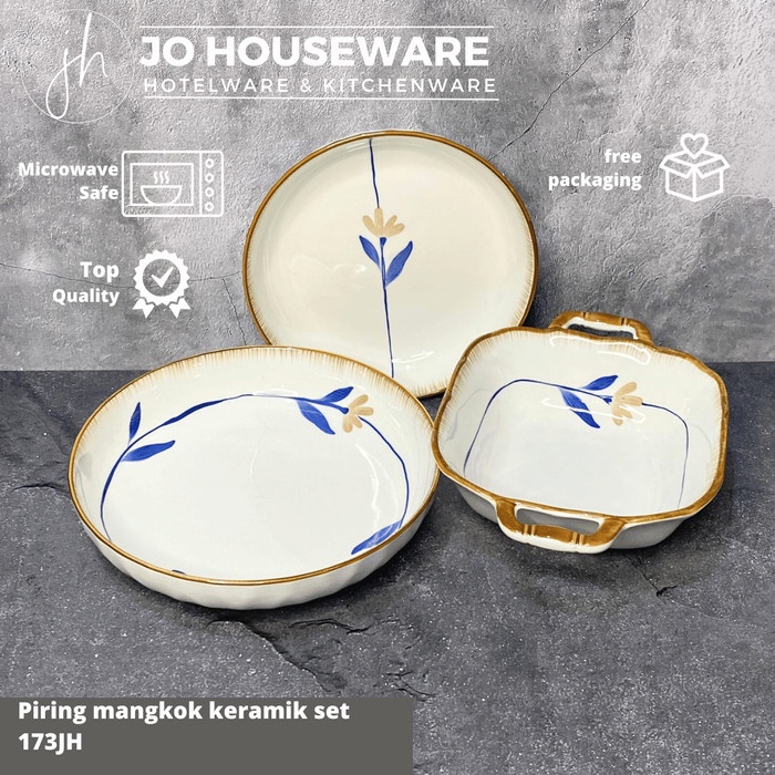 Jual Piring mangkok keramik set premium / keramik set korea serbaguna ...