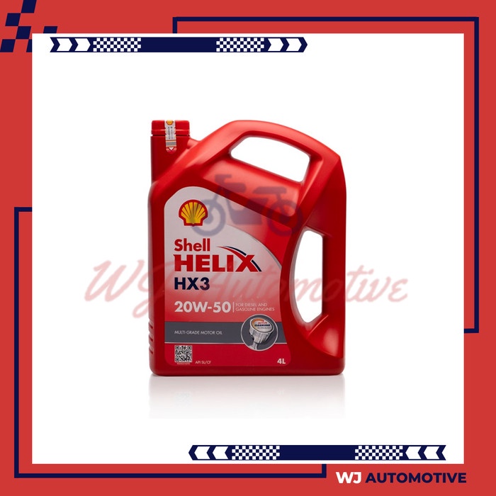 Jual Shell Helix HX3 20W50 4 Liter Oli Mobil Shell HX 3 20W 50 4Liter ...