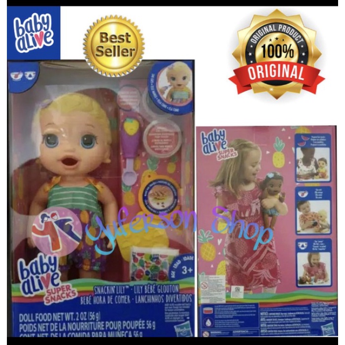 Jual BABY ALIVE SUPER SNACKS SNACKIN' LILY HASBRO | Shopee Indonesia