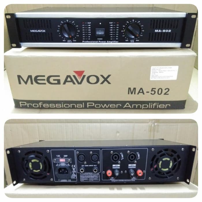 Jual Power Amplifier MEGAVOX MV MA-502 MA502 MA 502 Original | Shopee ...