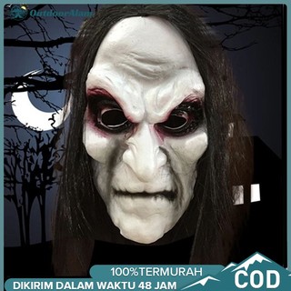 Jual topeng nenek sihir zombie with halloween rumah hantu prank party ...