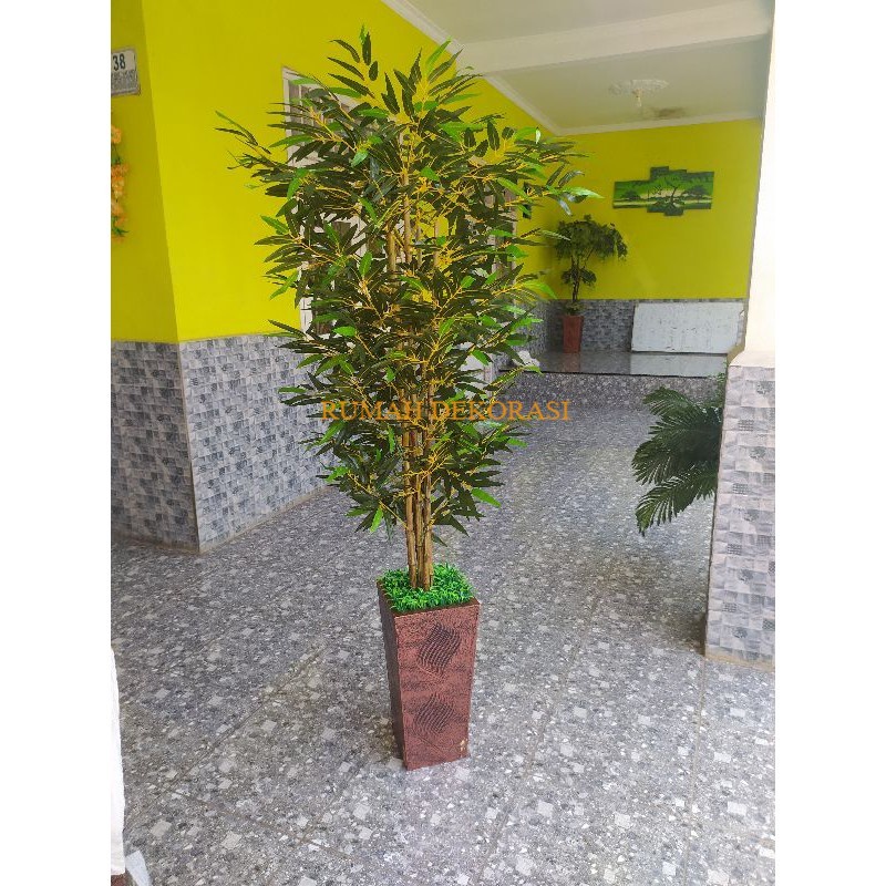 Jual bambu artificial 170cm- bambu plastik- Bambu hiasan- pohon bambu ...